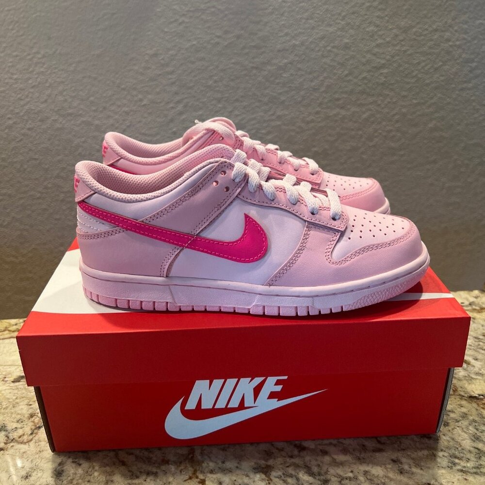 Nike Dunk Low Gs Triple Pink Barbie Women Sneakers - Gem